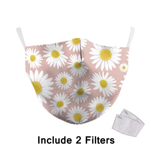 Flower Print Face Mask - Fashion Masks