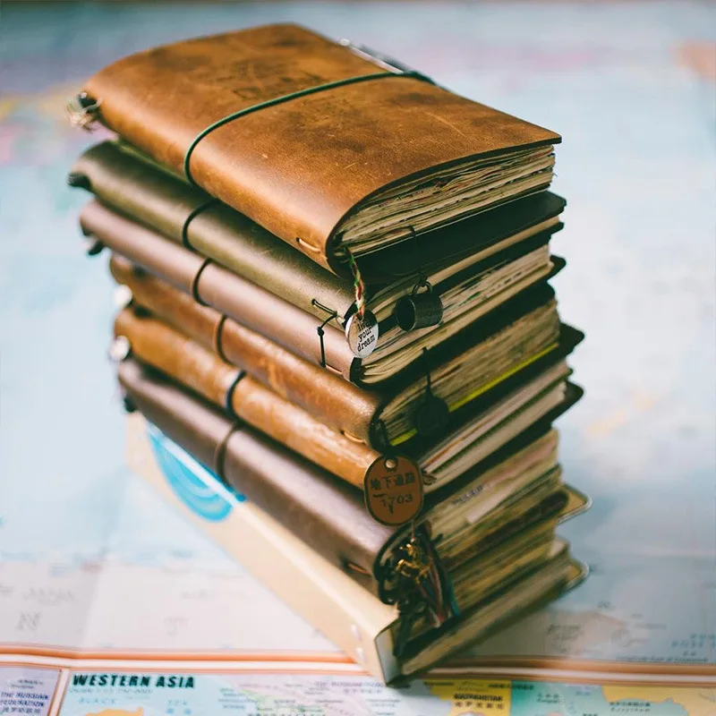 Defective Retro Leather Cover Notebook Portable Journal Travel Diary ...
