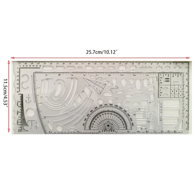 Műszaki Katonai Rajz Sablon Rajzoló Vonalzó Mérő Szerszám ...