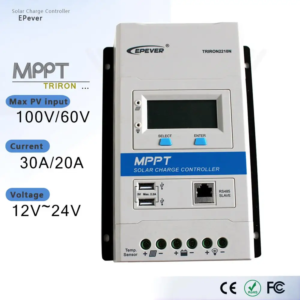Epever Mppt 30a 20a 10a Modular-designed Solar Charge And Discharge ...