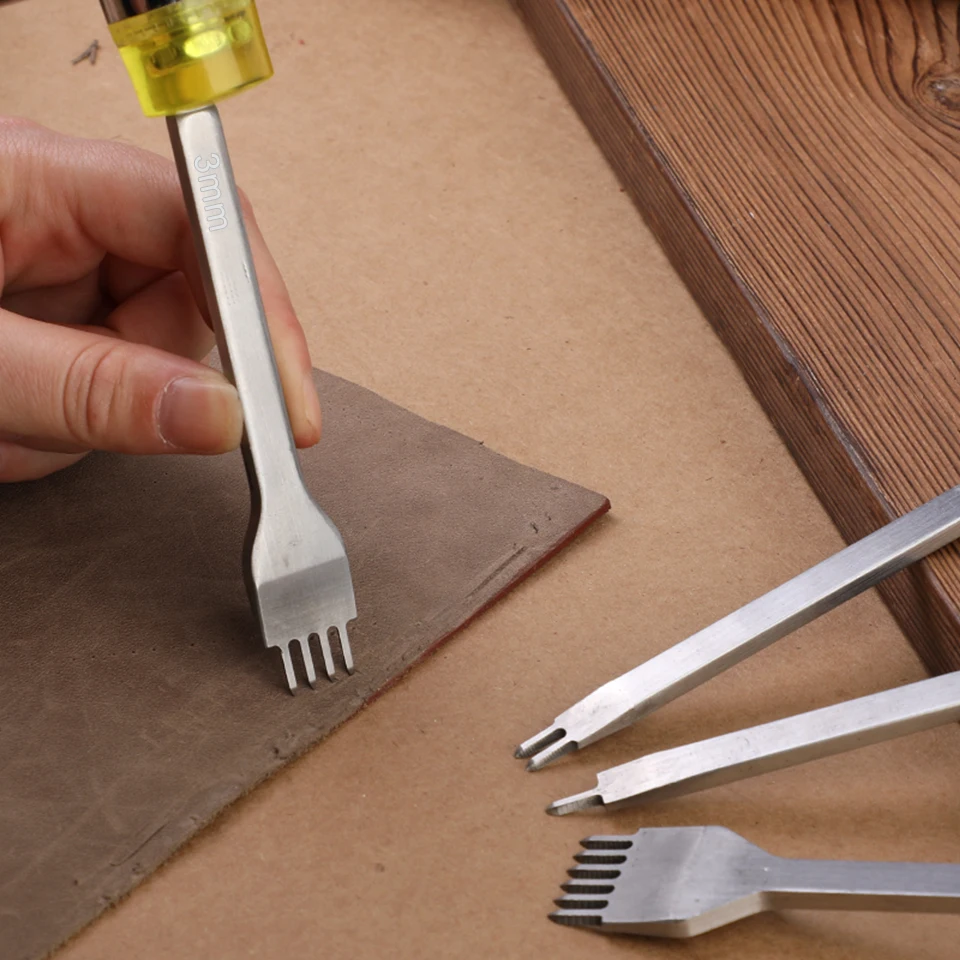 POINCON,Type 8--outil de couture du cuir, ciseleur de bord, poinçon de ...