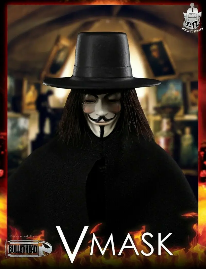 Bullet Head BH004 1/12 Scale Full Set VMASK V Vendetta Male Action ...