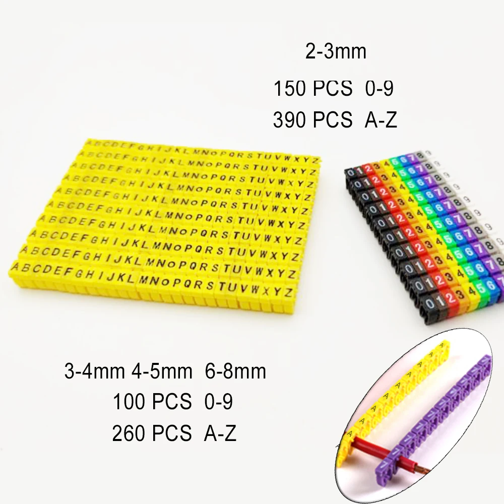 Cable Tags Cable Management Tags | Electrical Cable Markers Letters ...