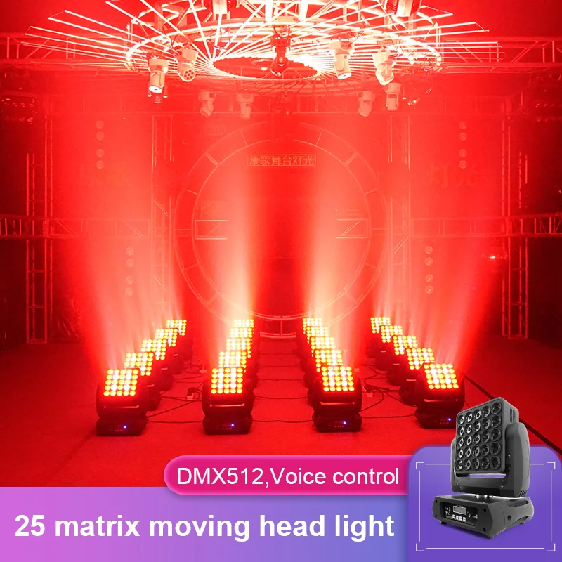 Led 25 Moving Head Matrix Luzes Led Matrix Stage Luz Rgbw 4in1 Com ...