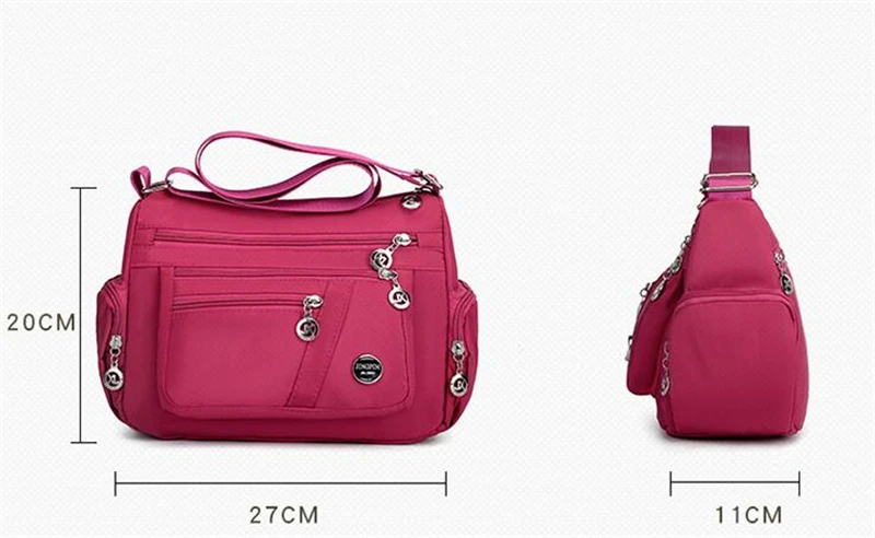 Сумка женская нейлоновая водонепроницаемая, саквояж кросс-боди ...