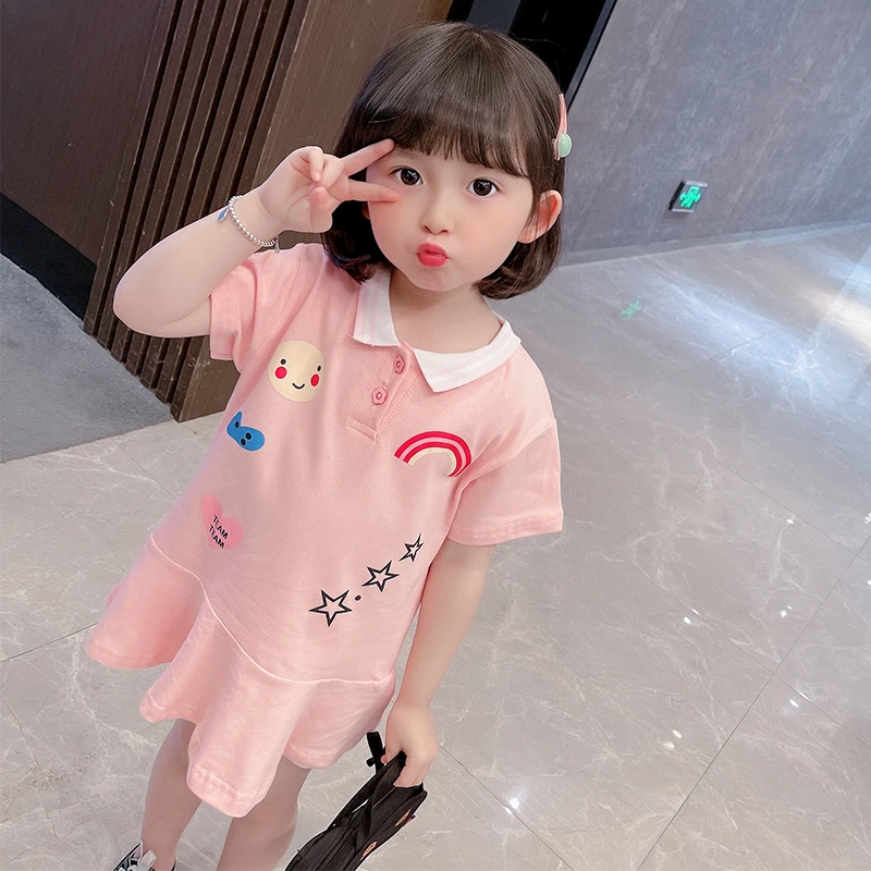 Children's Preppy Syle Dress Summer Girl Student Dresses School Uniform ...