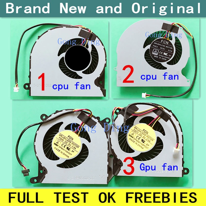 New laptop CPU gpu cooling fan Cooler Notebook Fit for Hasee ...