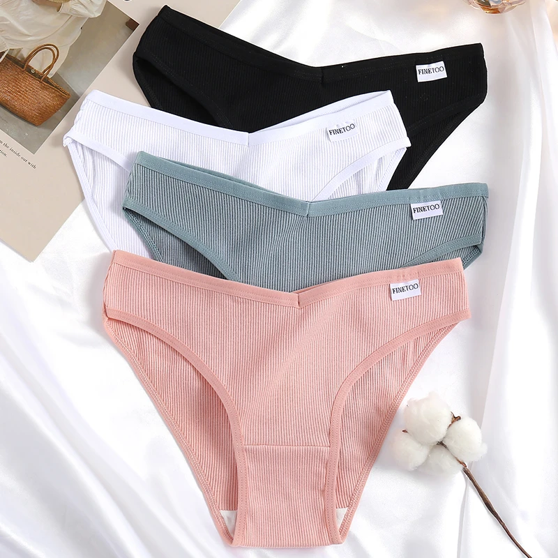 M-4XL Women's Cotton Briefs Sexy Cotton Panties Female Underpants Soft ...