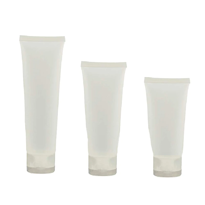 100pcs 30ml 50ml 100ml Clear Plastic Soft Tubes Empty Cosmetic Cream ...
