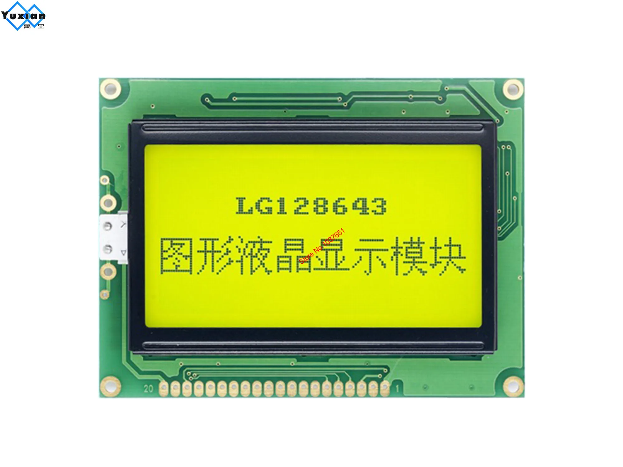 128x64 Lcd Display LG128643 Green Bottom Backlight 5v NT7108 Compatibel ...