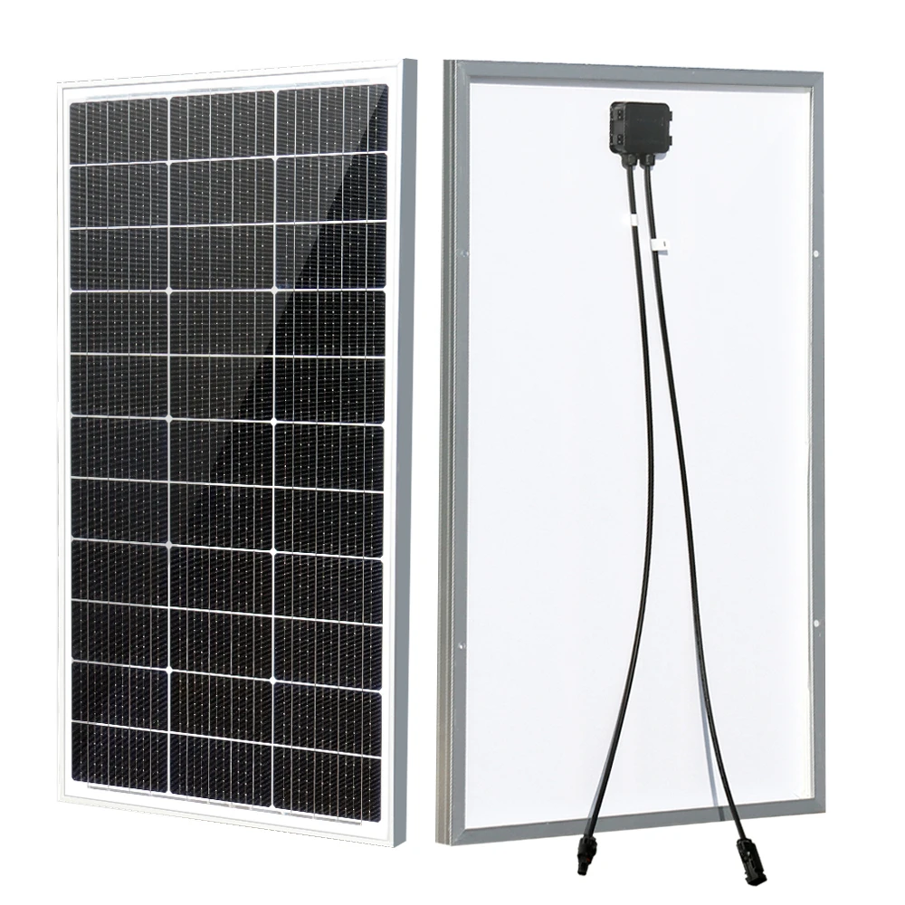 Tempered Glass Solar Panel 100W 200W Monocrystalline Cell Rigid Solid ...