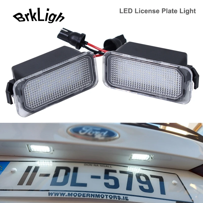 2Pcs No Error LED Number License Plate Lights Lamp Car Accessories For ...