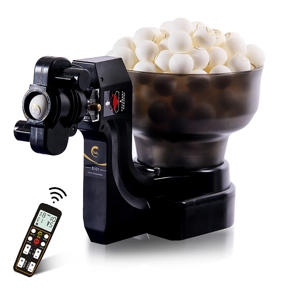 Electric-Automatic-Ping-Pong-Robot-Machine-Remote-Control-Table-Tennis ...