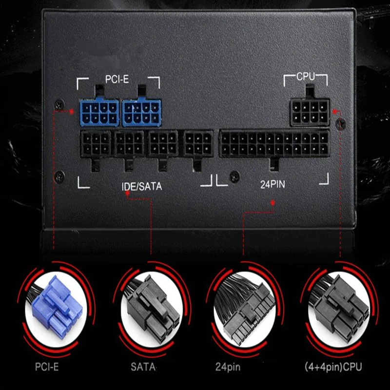 Original PC PSU For Golden Field Brand G6 Broad silence Rated 600W Peak ...