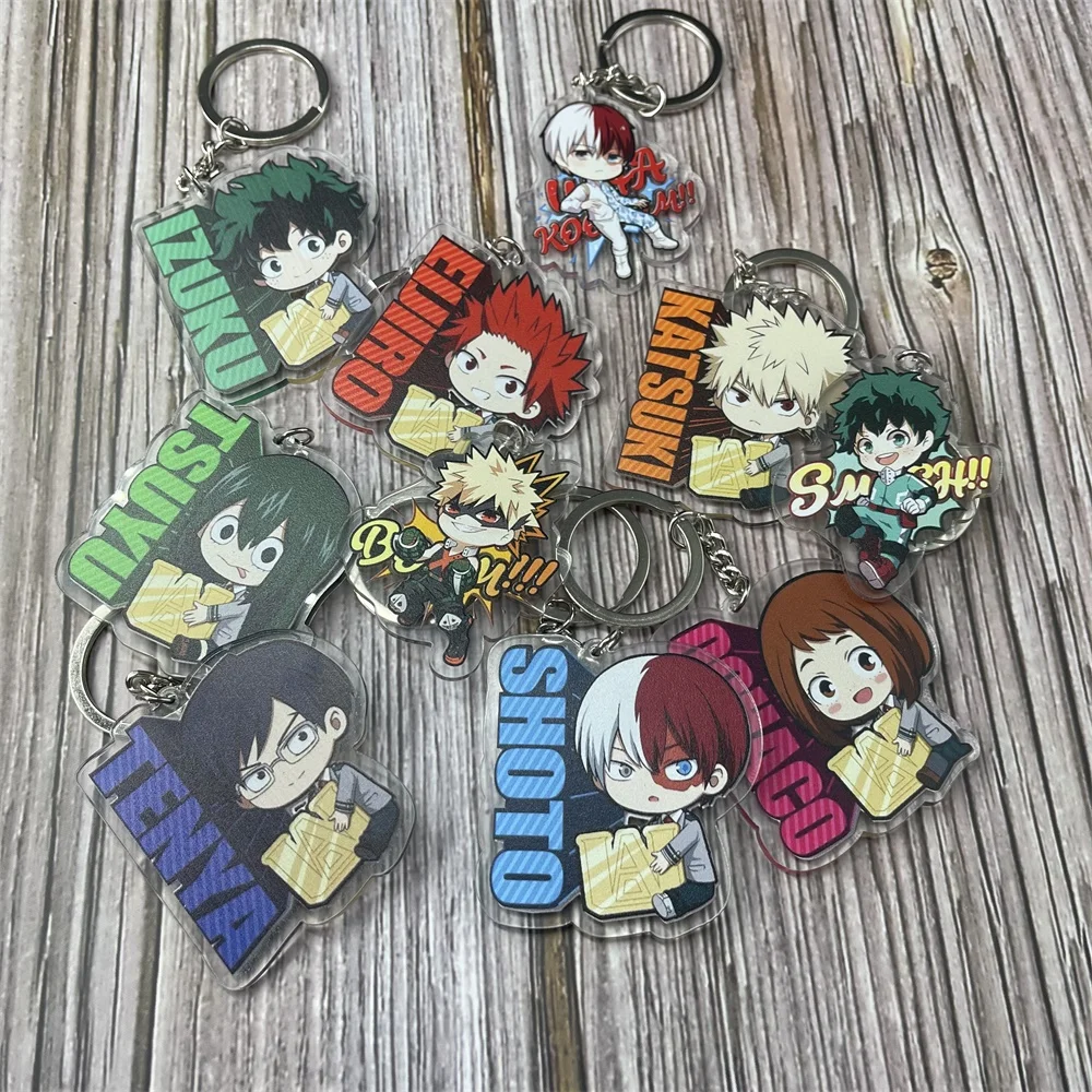 Anime My Hero Academia Bakugou Katsuki Todoroki Shoto Key Chain Pendant ...