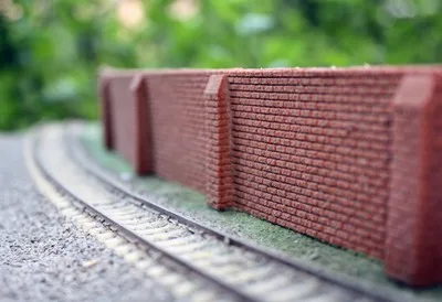 Long-flexible-masonry-slope-protection-model-train-railway-tiny-sand ...