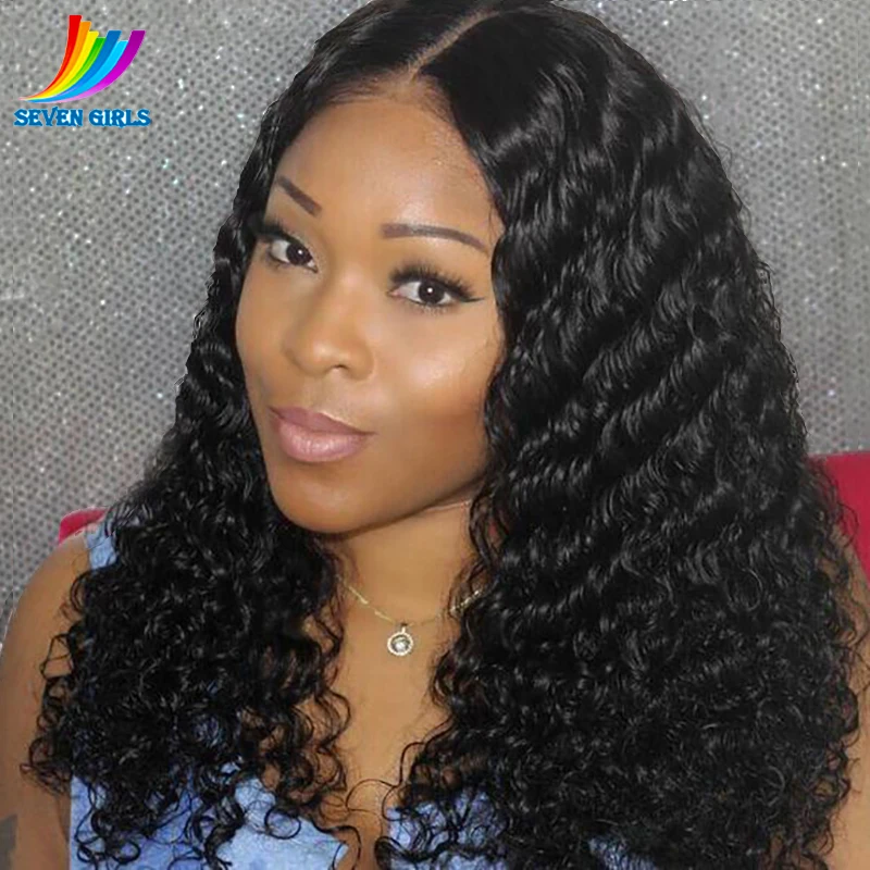 Sevengirls Brazilian Wet And Wavy Preplucked Full Lace Wigs Natural ...