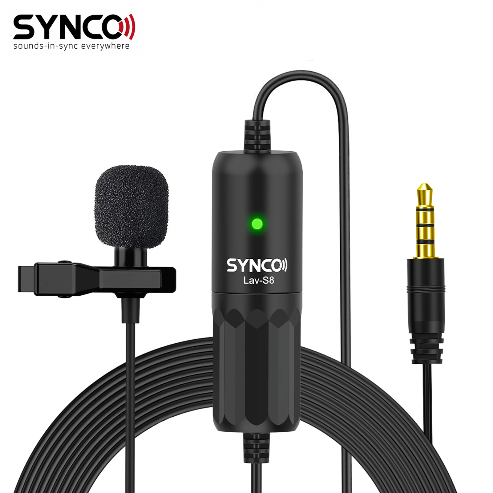 SYNCO-micr-fono-Lavalier-profesional-Lav-S8-micr-fono-de-solapa-omnidireccional-con-Clip-reducci ...