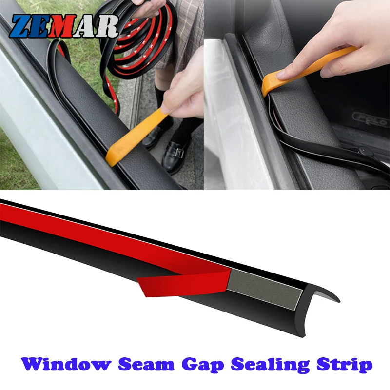 1M-V-Type-Car-Door-Glass-Window-Seam-Gap-Sealing-Strip-For-Toyota ...