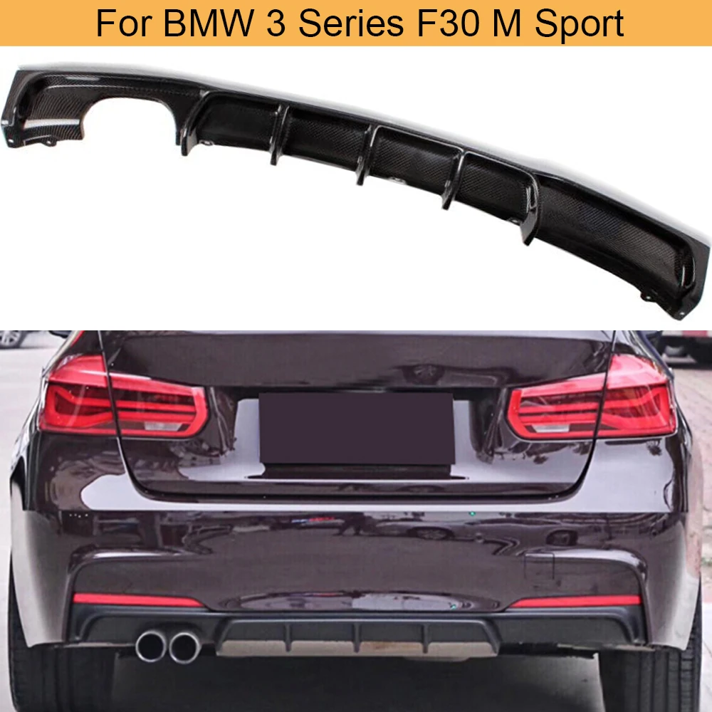 Carbon Fiber Rear Bumper Diffuser Lip for BMW 3 Series F30 M Sport 320i ...