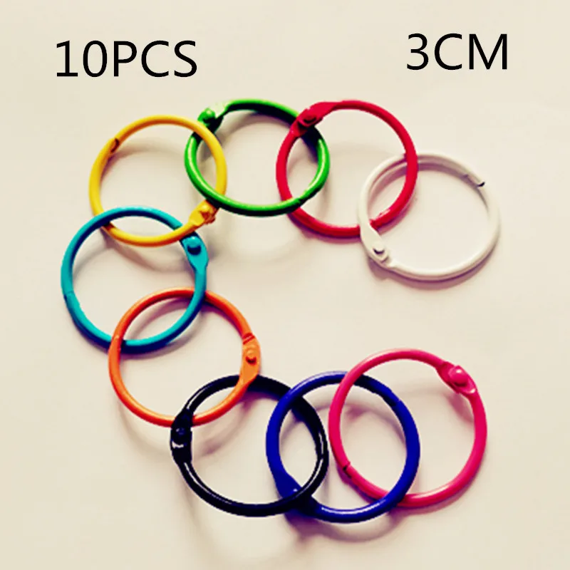 10PCS30MM-color-metal-loose-leaf-book-ring-DIY-book-card-binding-ring ...