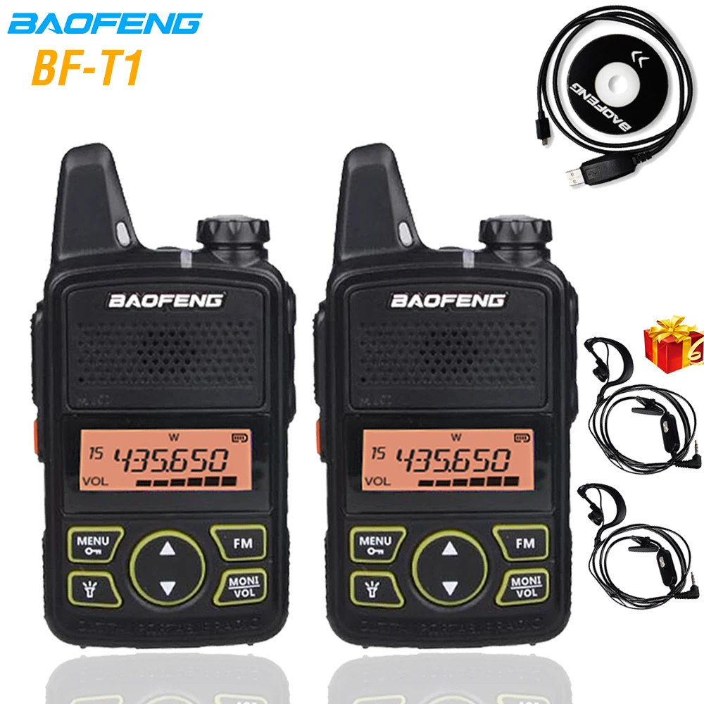 Baofeng Bf-t1 Mini Walkie Talkie Uhf Handheld Two-way Radio Bft1 Ham ...