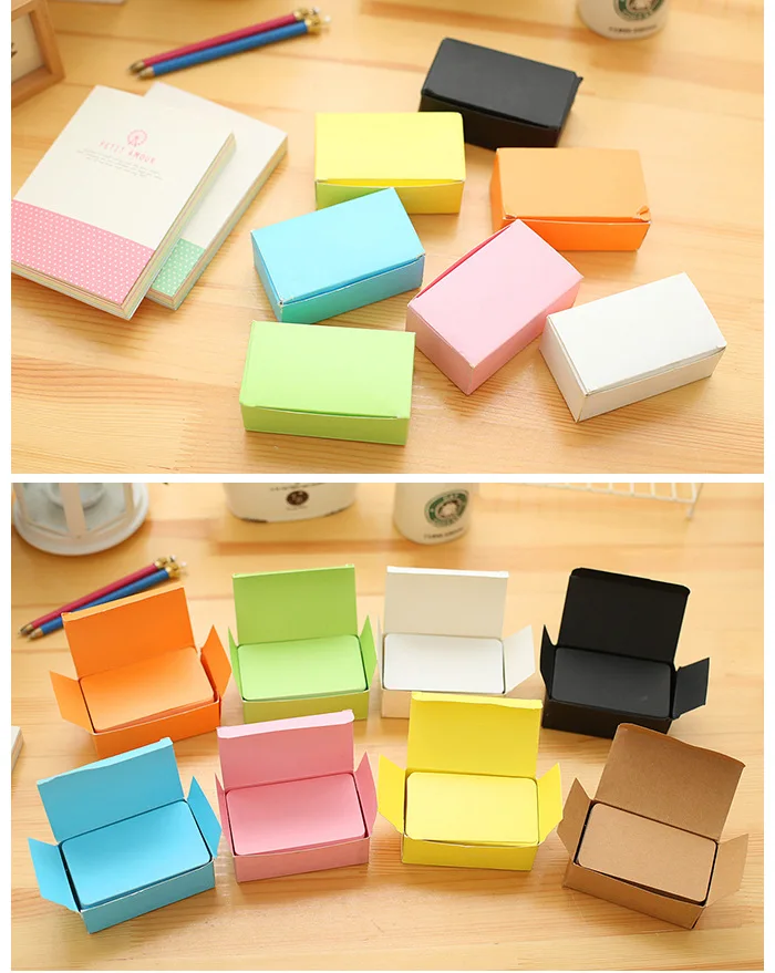 Bloc-notes en papier Kraft,noir,blanc,bleu,bloc-notes,couleur bonbon ...