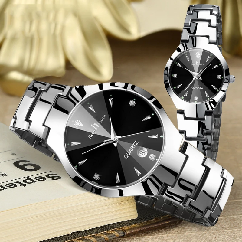 Reloj de pareja Montre, reloj de pulsera de cuarzo con fecha para ...