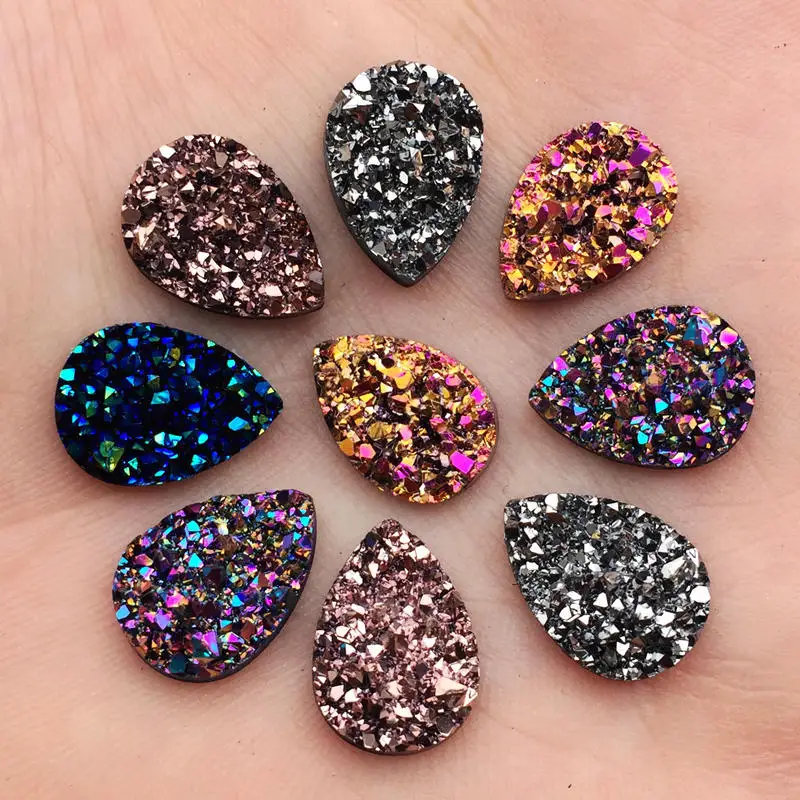 Resin Wedding Decoration Crafts | Rhinestones - 50pcs 10 14mm Ab Colors ...