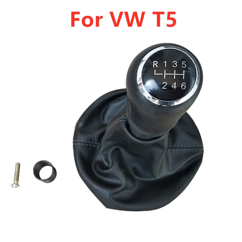 5 6 Speed Car Gear Shift Knob Boot Cover for VW Transporter T5 T5.1 Gp ...