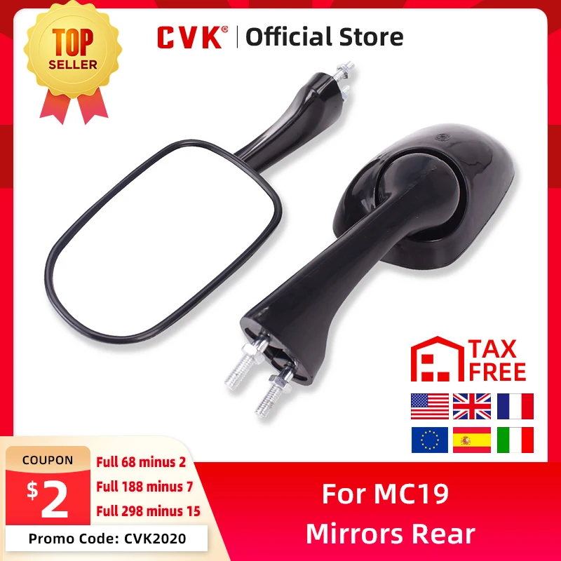 CVK Mirrors Rear View Mirror Inverted For Honda CBR250 MC19 MC22 MC23 ...