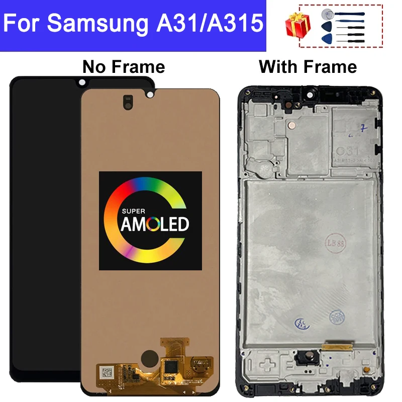 Super-AMOLED-A315-A315F-LCD-For-Samsung-Galaxy-A31-LCD-With-Frame-SM ...