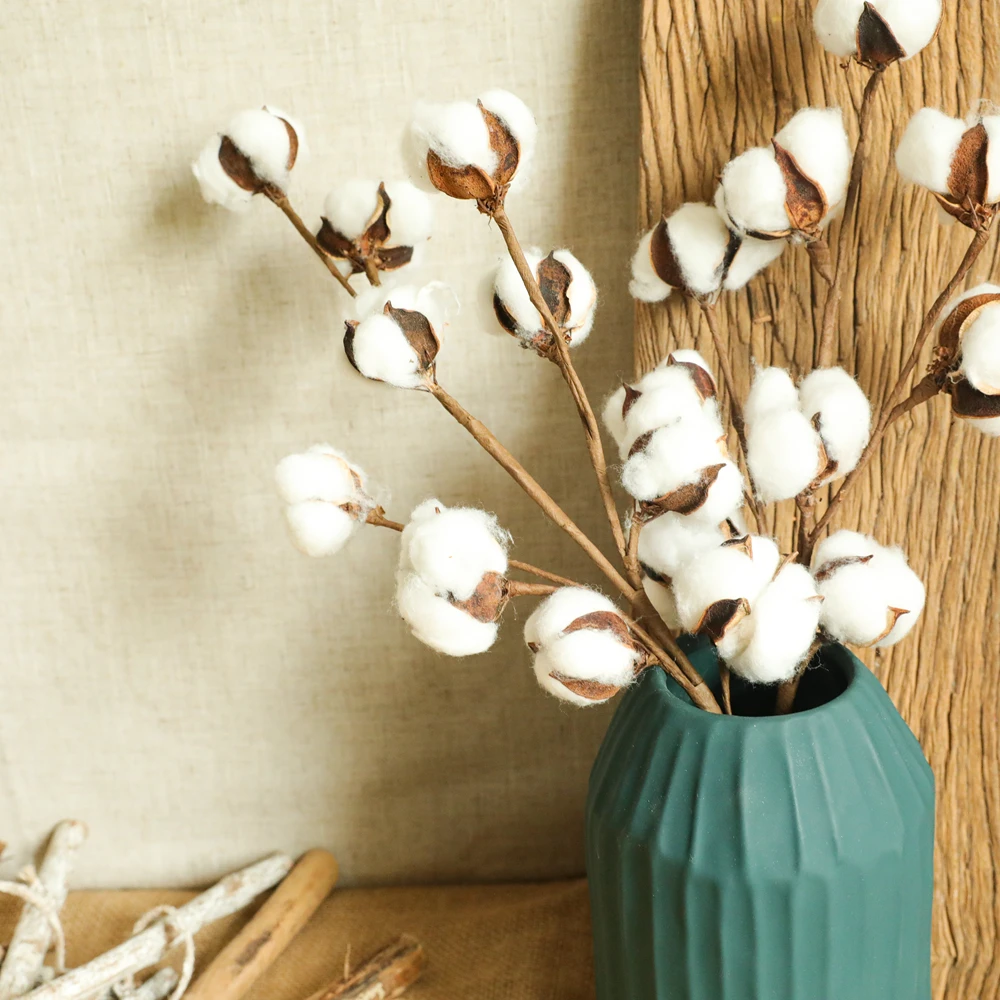 Cotton Style Artificial Flower | Us Cotton Artificial Flowers - 10 ...