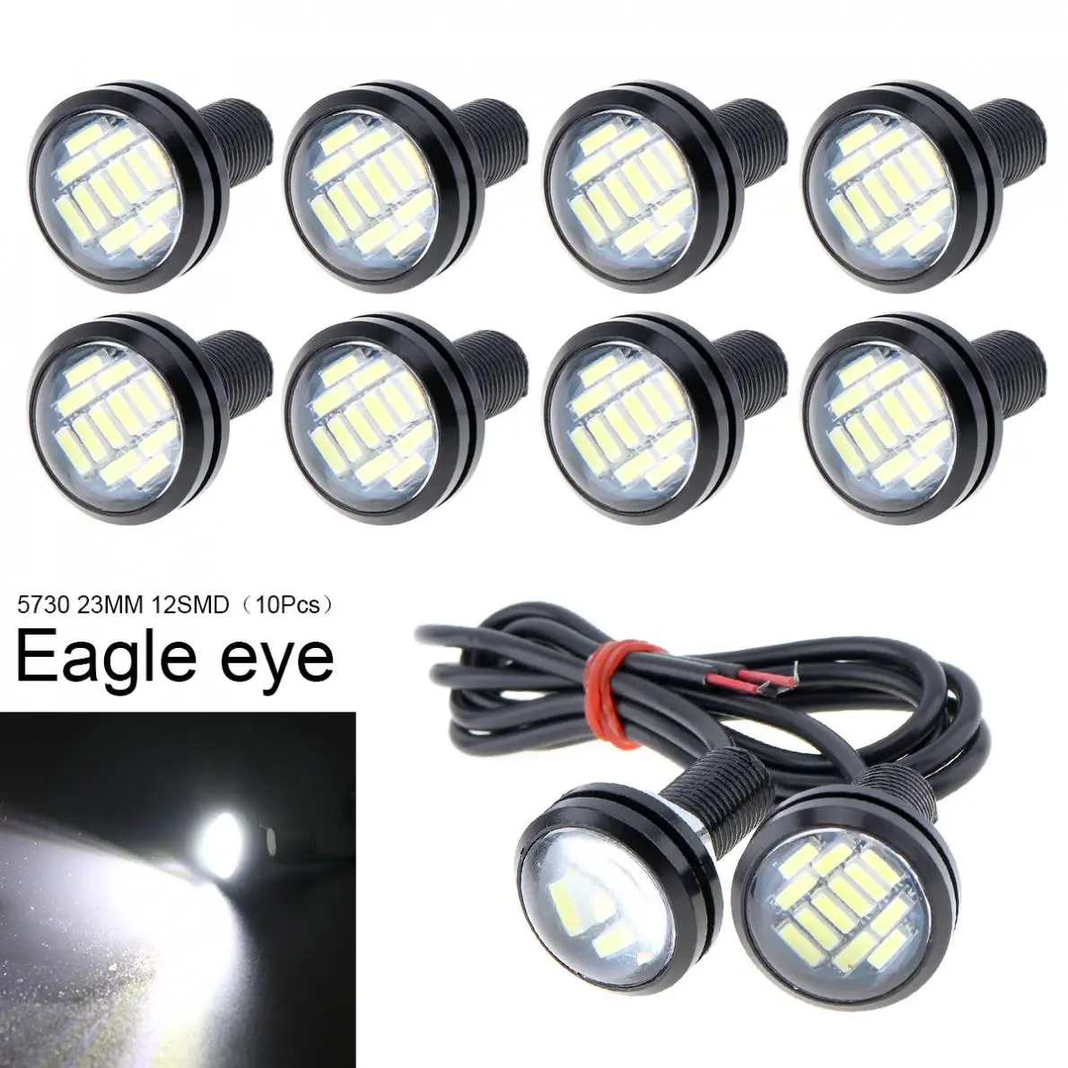 10pcs/lot 23mm 4014 12SMD LED Eagle Eye Light High Power 12V Auto Fog ...