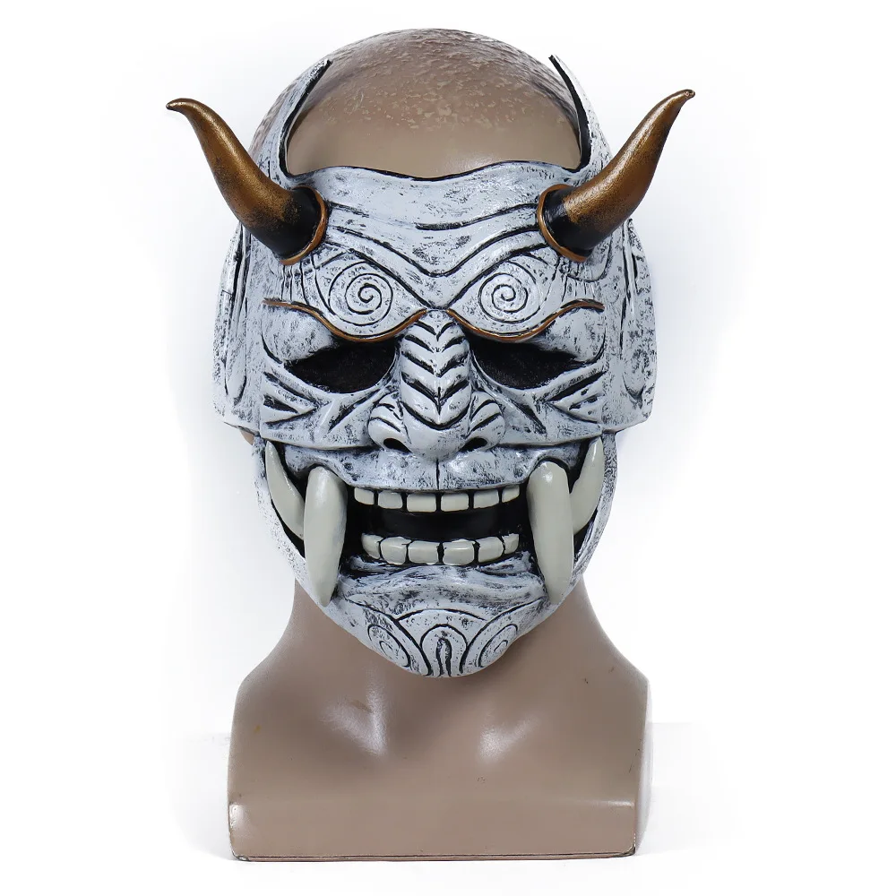 Samurai Mask Japanese Cosplay Masks Scary Latex Mascarillas Horror ...