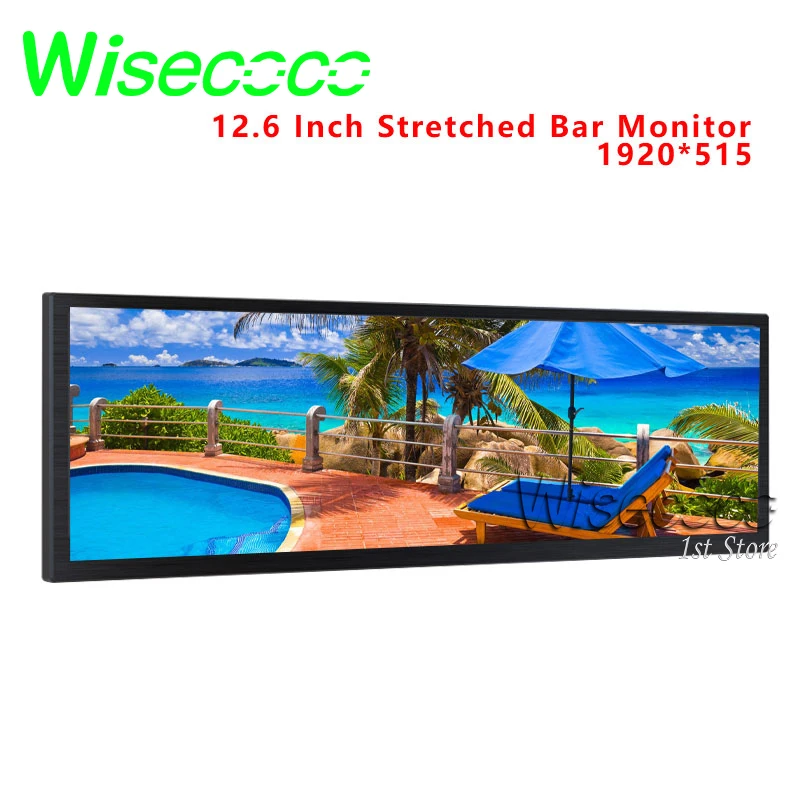 Wisecoco 12.6 Inch Long Strip Display Touch Monitor Aida64 Gaming 1920* ...