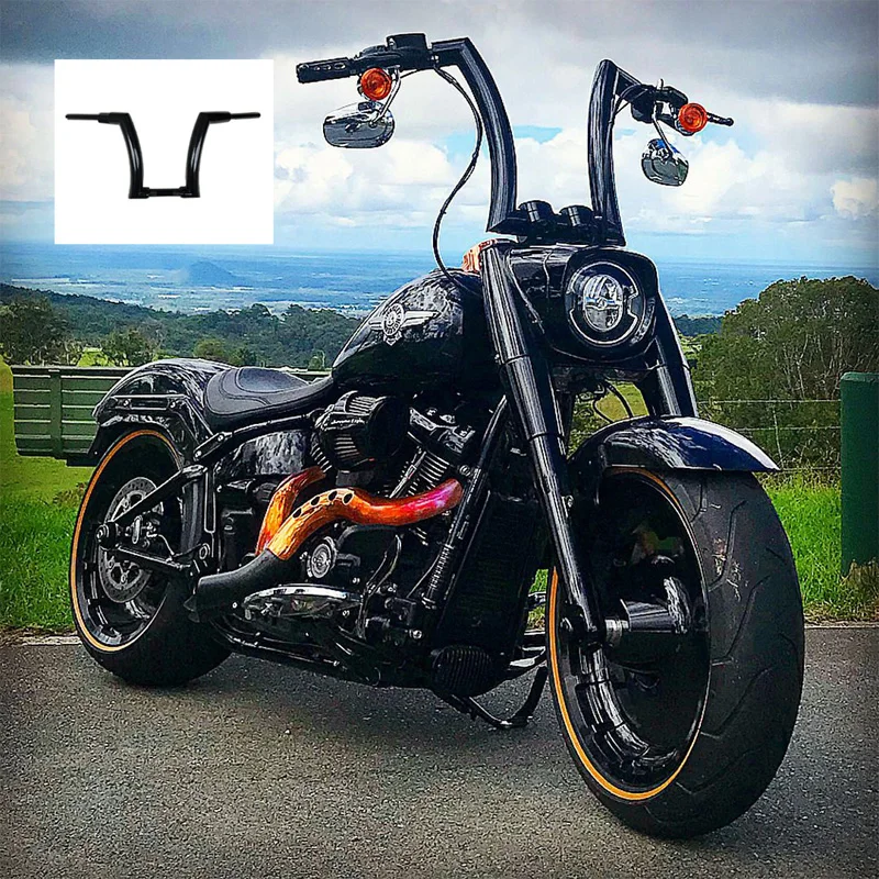 Motorcycle 12” 14”16”high custom handlebars for Harley 883 1200 Road ...