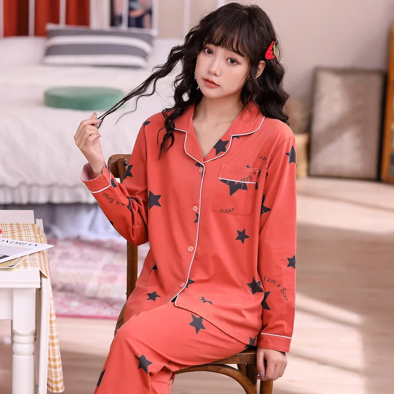 Pijamas de estilo nuevo para mujer, suéter colorido de seda de leche ...