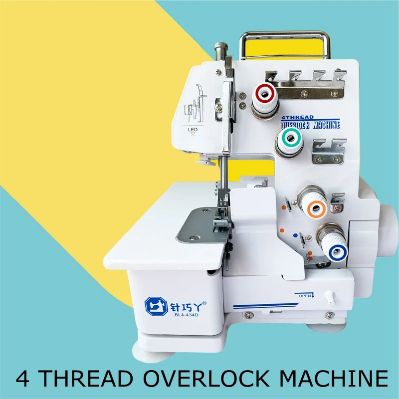 Overlock Sewing Machine Four Thread and coding LED With Pedal and lamp ...