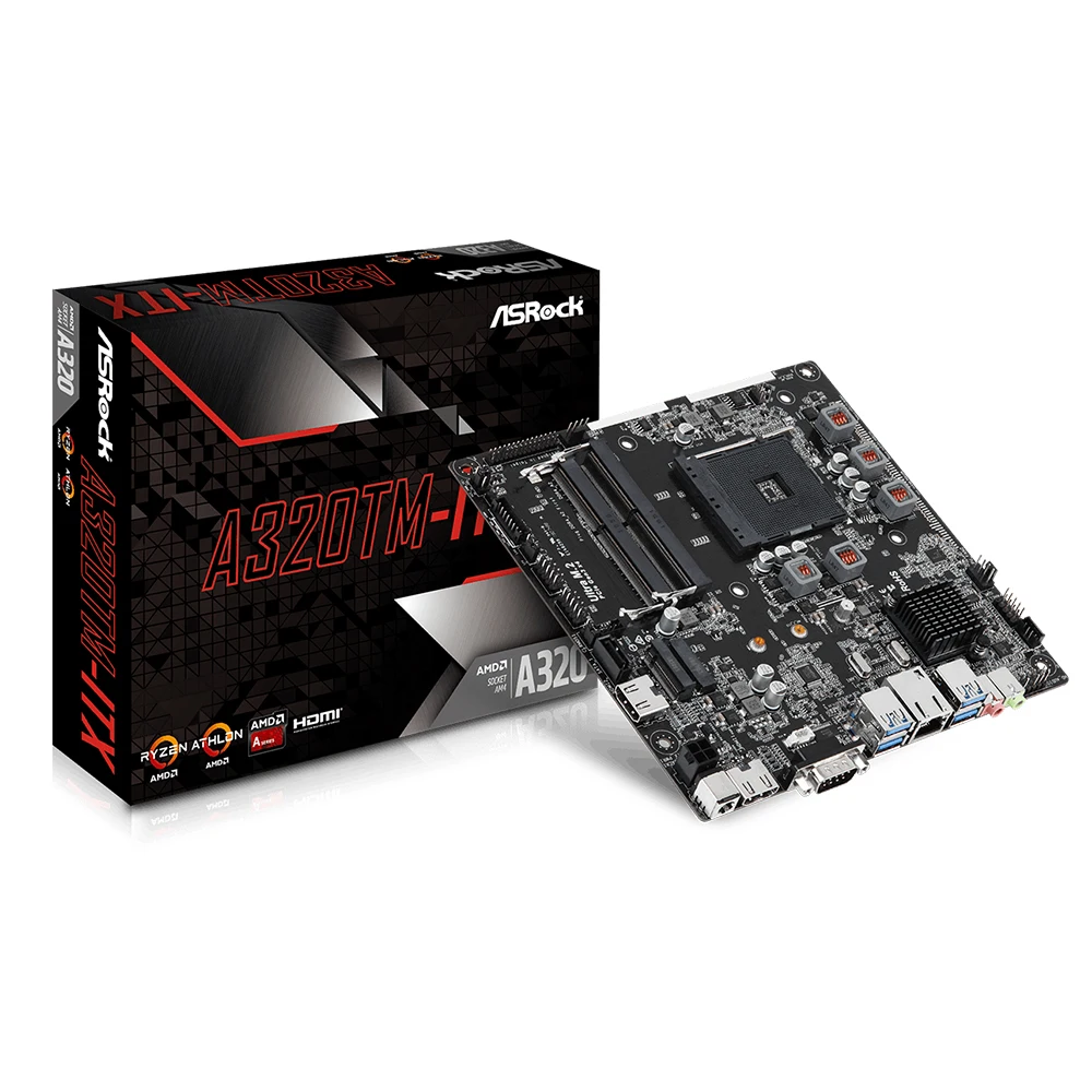 ASRock A320TM-ITX All-in-one PC Motherboard (Supports LVDS) Socket AM4 ...