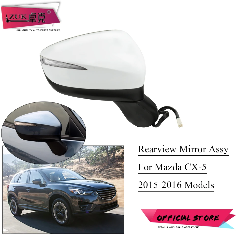 ZUK-Car-Exterior-Rearview-Mirror-Assy-For-Mazda-CX-5-2015-2016-With ...