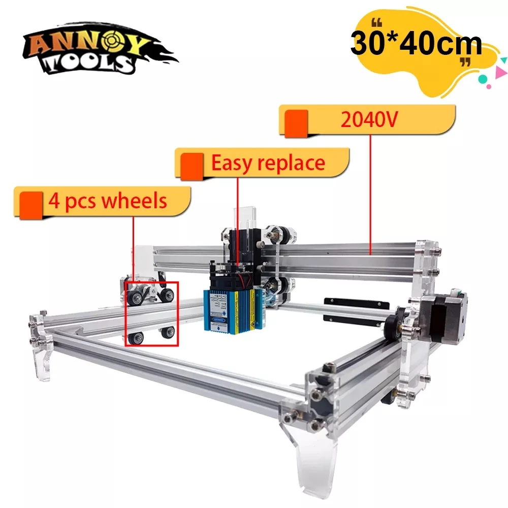 40W CNC Laser Engraving Machine Laser Router 30*40cm CNC Laser Cutter ...