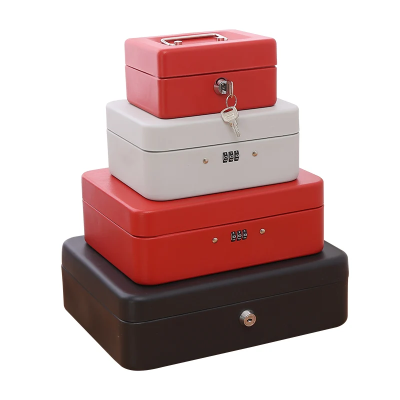 Portable-Small-Iron-Box-With-Lock-Storage-Thickened-Cash-Jewelry-Bank ...