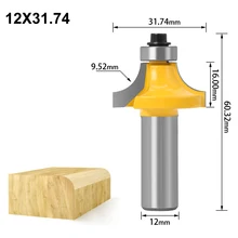 Tungsten Carbide Router Bit | Shank Corner Round Router Bit | Round ...