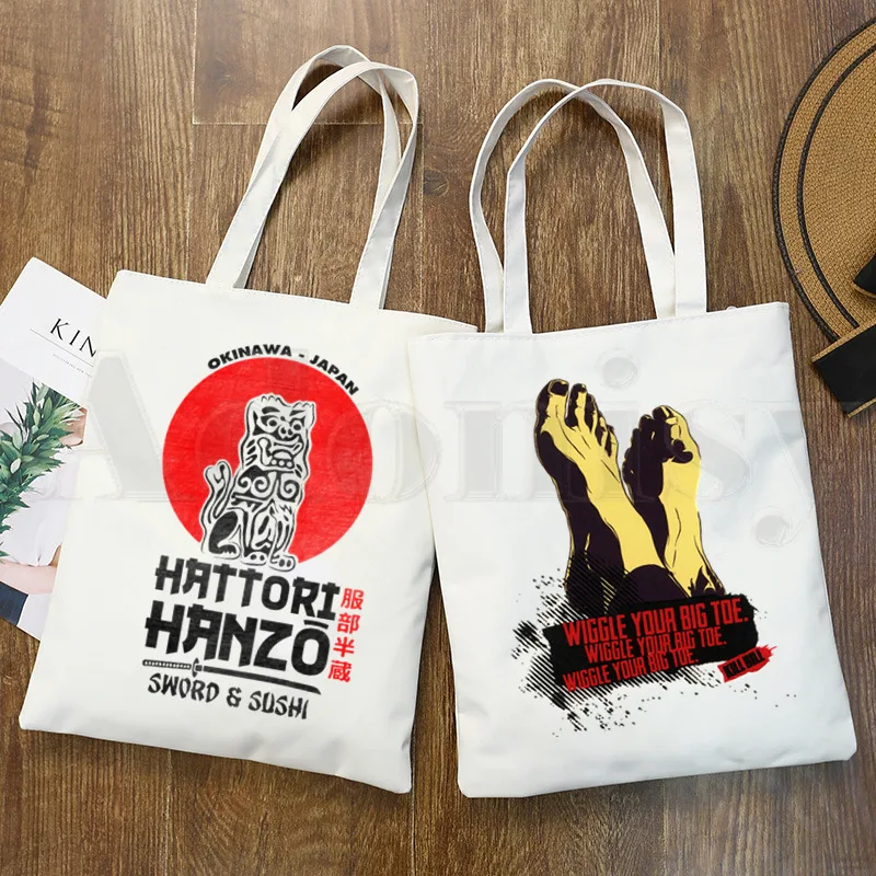 Kill bill ninja hattori anzoグラフィック漫画プリントショッピングバッ ...
