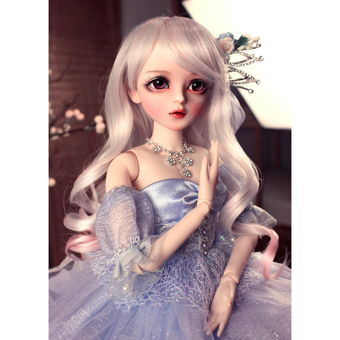 60cm 1/3 BJD Dolls Mechanical Joints Princess Doll Set - Sky-blue ...