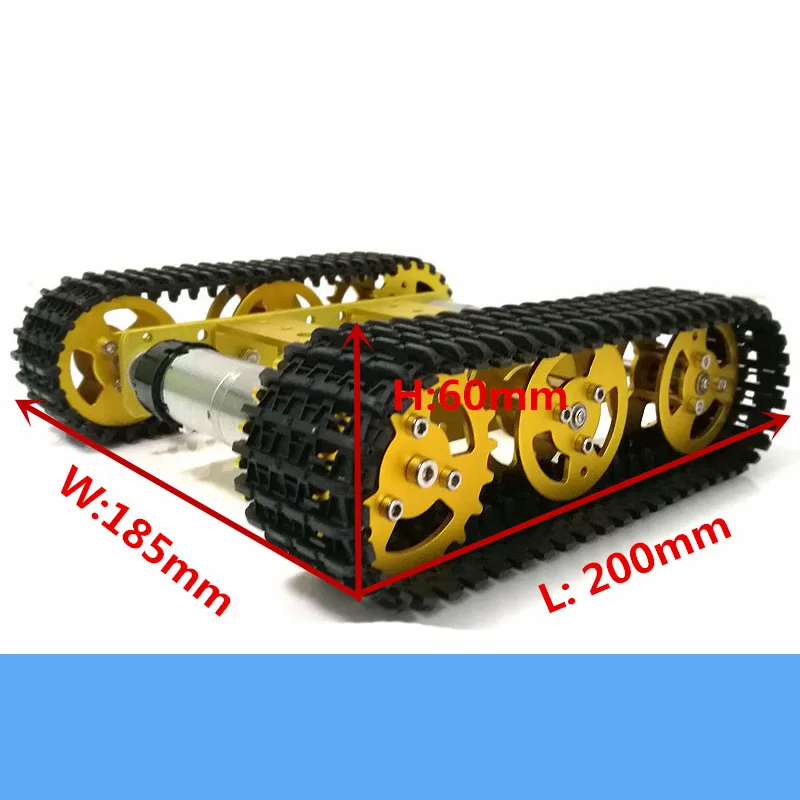 Gold Mini T100 Metal Rc Tank Chassis Kit With High Torque Dc Motor ...