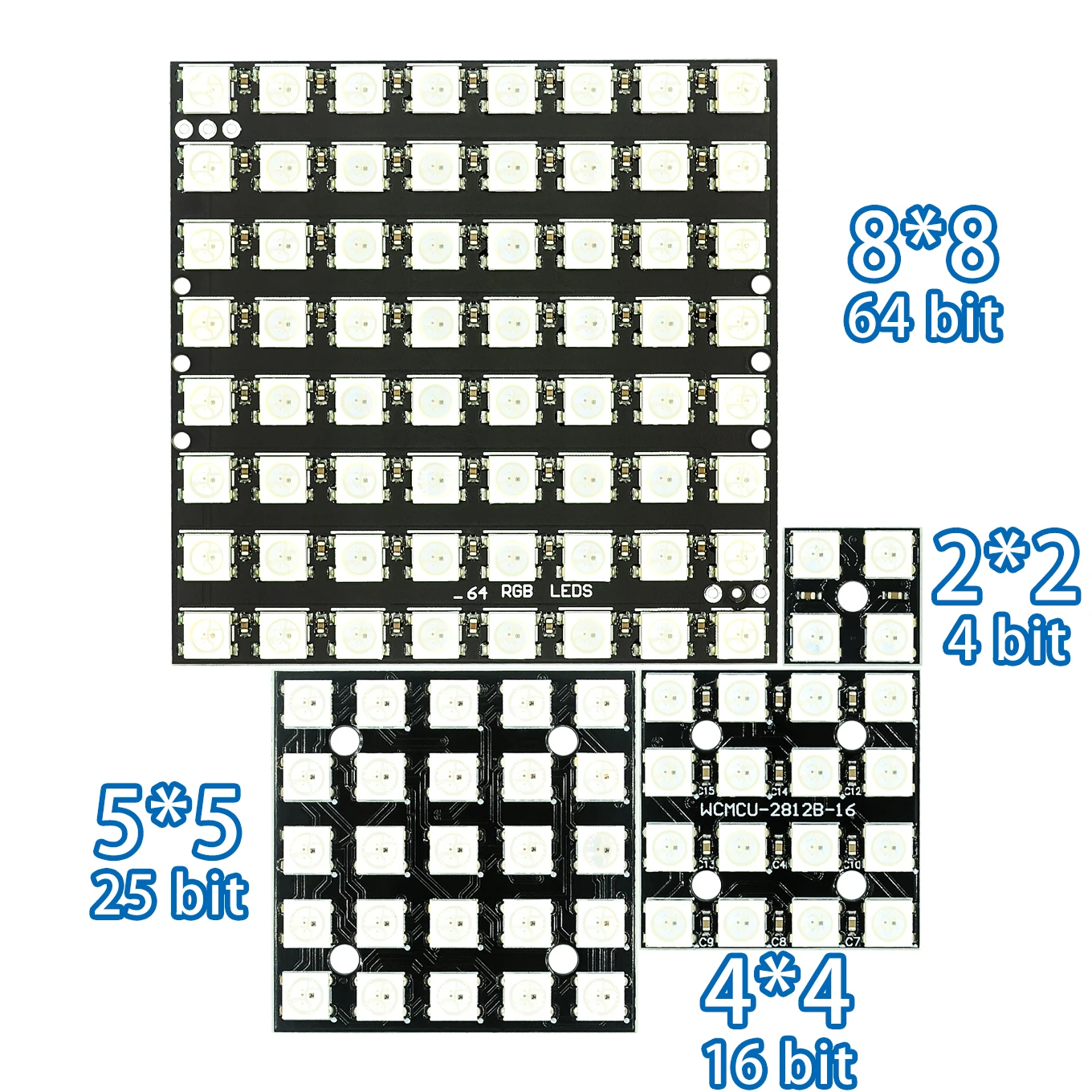 Ws2812 Led 5050 Rgb 8x8 4 16 25 64 Led Matrix For - Integrated Circuits ...