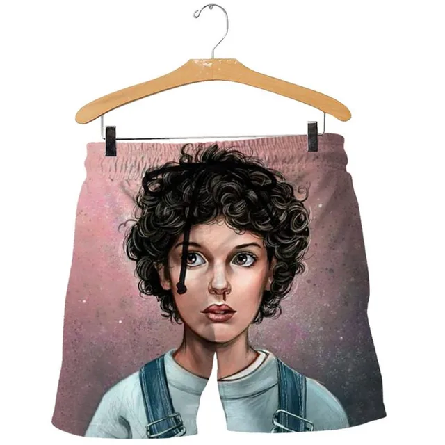 PLstar Cosmos Summer Shorts Funny Stranger Things 3D Printed Beach ...