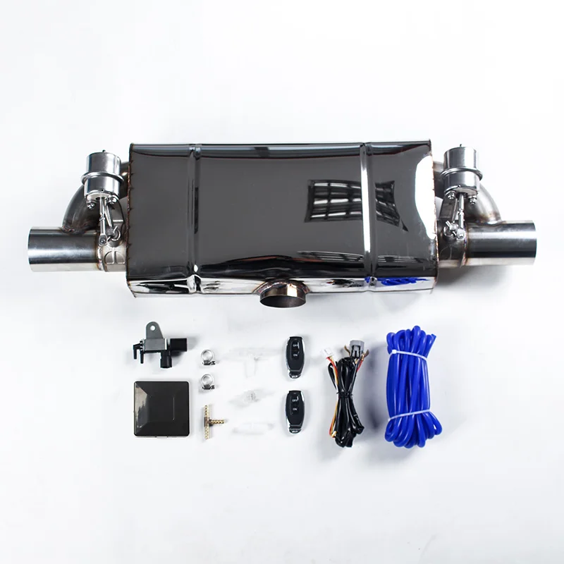 Exhaust-Muffler-Vacumm-Valve-1Inlet-To-2Outlet-Muffler-System-Cars-Down ...